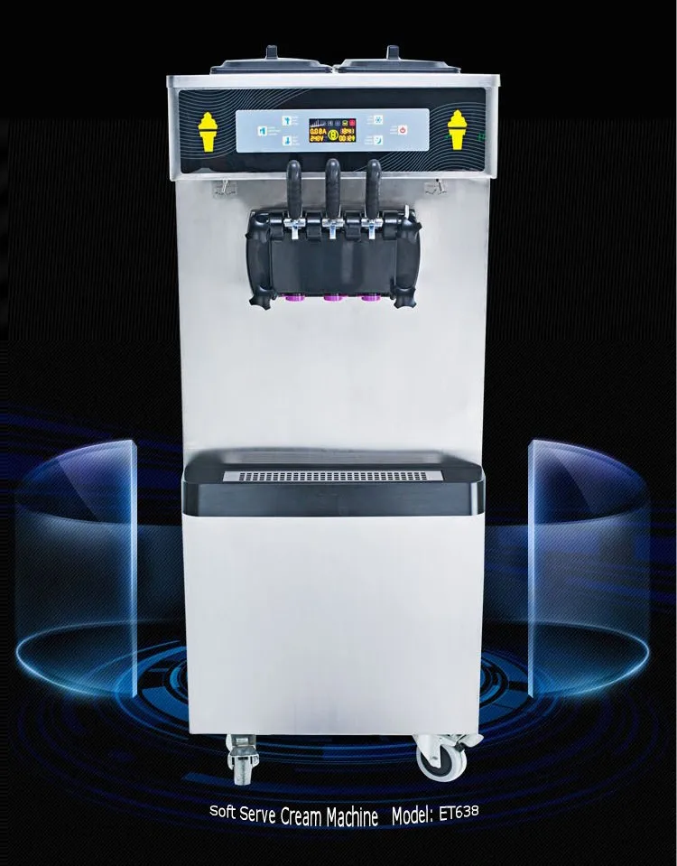 Pre-cooling Frozen Yogurt Machine , ice cream machine, ice cream making ...