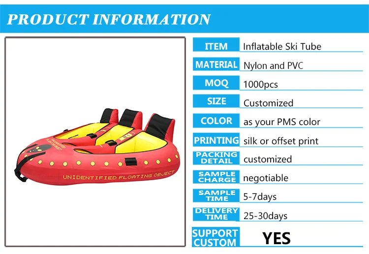 Inflatable 3 Person Rider Towable Boat - Perfect for Water Fun