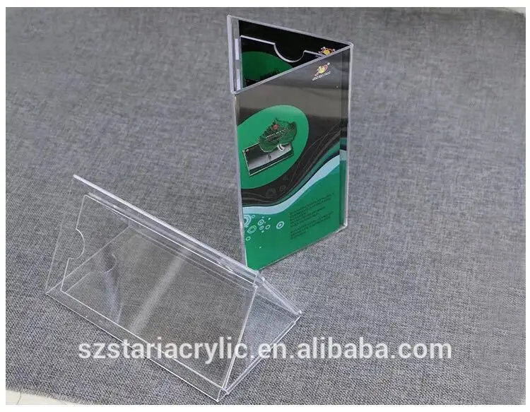 Clear Acrylic Table Tent Triangle Sign Holder - Durable & Eco-friendly