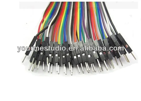 20cm 2.54mm 1pin 1p-1p Male To Female Dupont Connector Cable - Buy ...