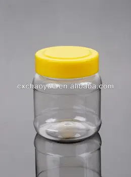 250gm,8oz Pet Yellow Screw Cap Empty Plastic Jam Jars,Empty Sweet Jars ...