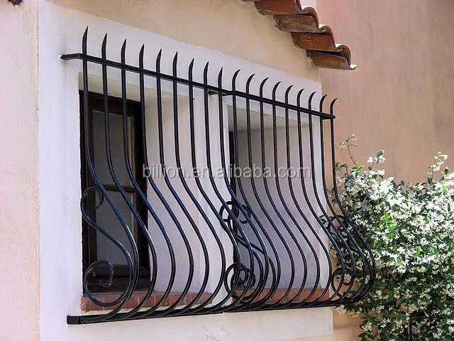 Ornamental Wrought Iron Window Guard - Elegant Home Decor