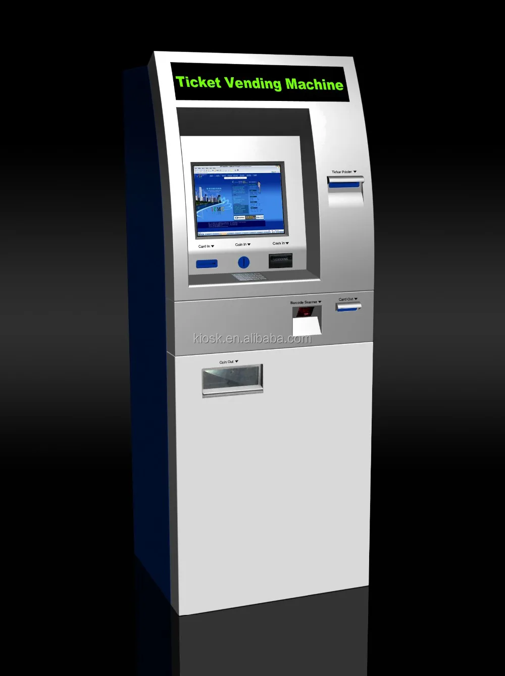 Kmy Free-standing Lobby Type Cash/bill Acceptor/dispenser Tvm Ticket ...