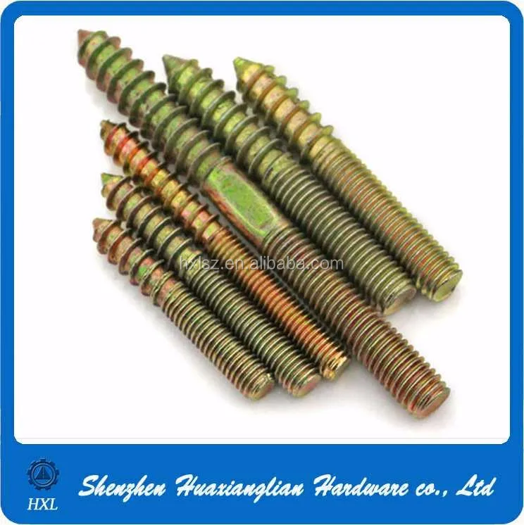 M5 M6 M8 M10 Double Ended Metal Self Tapping Threaded Rods Screw - Buy ...