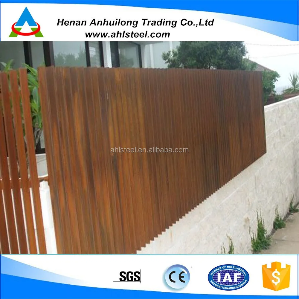 Modern Corten Steel Metal Yard Fence Panels - Cheap Price
