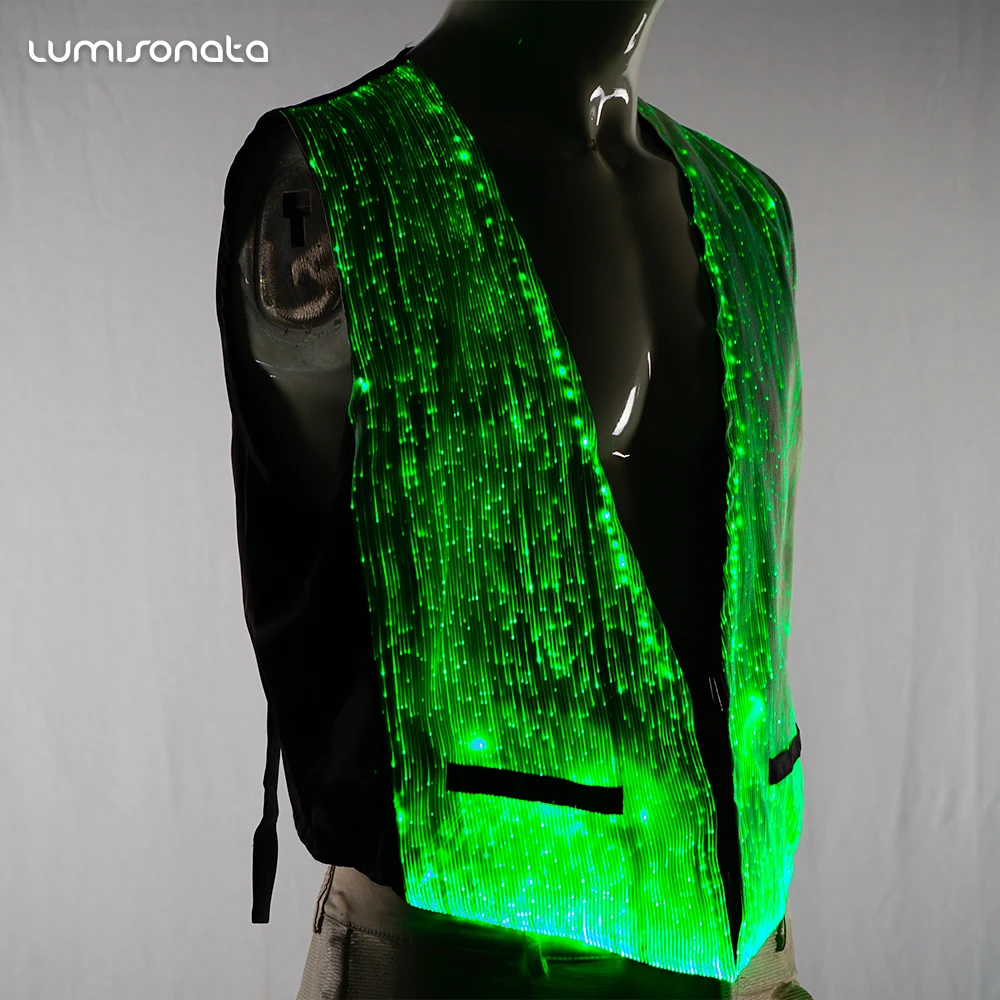 Latest Fashion Fiber Optic Luminous Glow in the Dark LED Vest