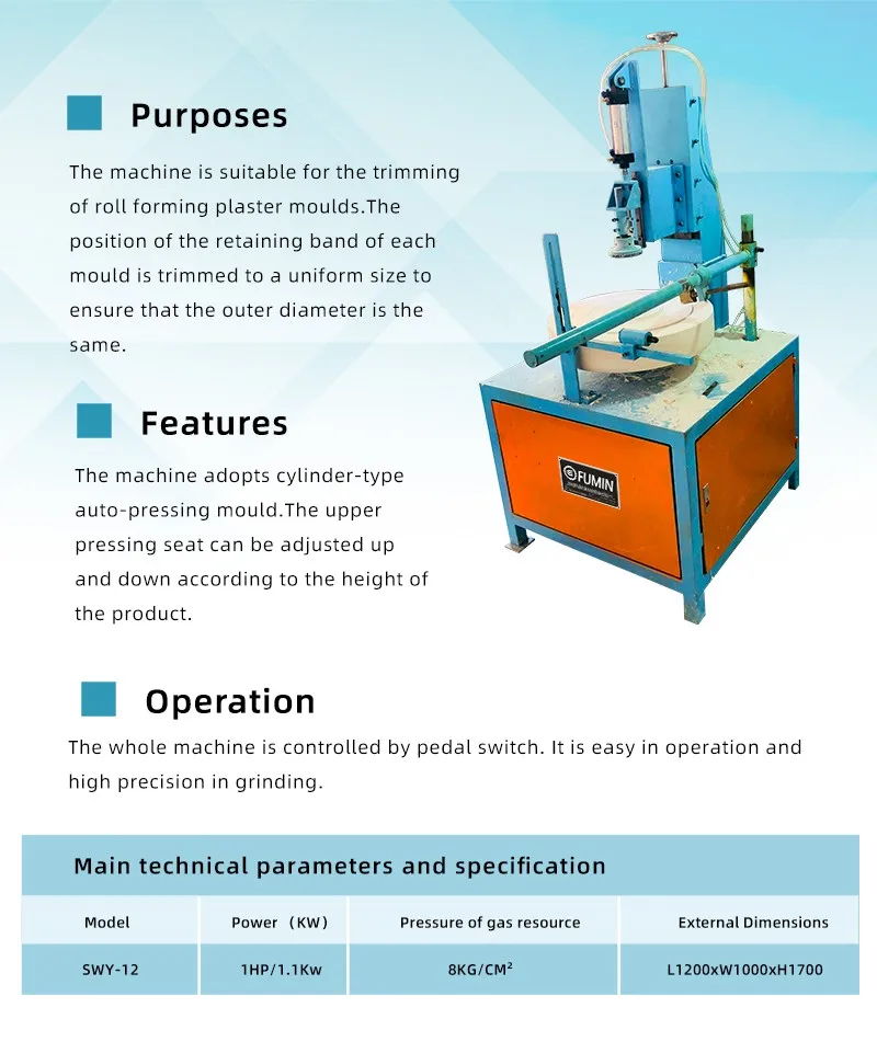 Trimming Machine For Plaster Mold S Outer Edge - Buy Ceramic Mug Making ...