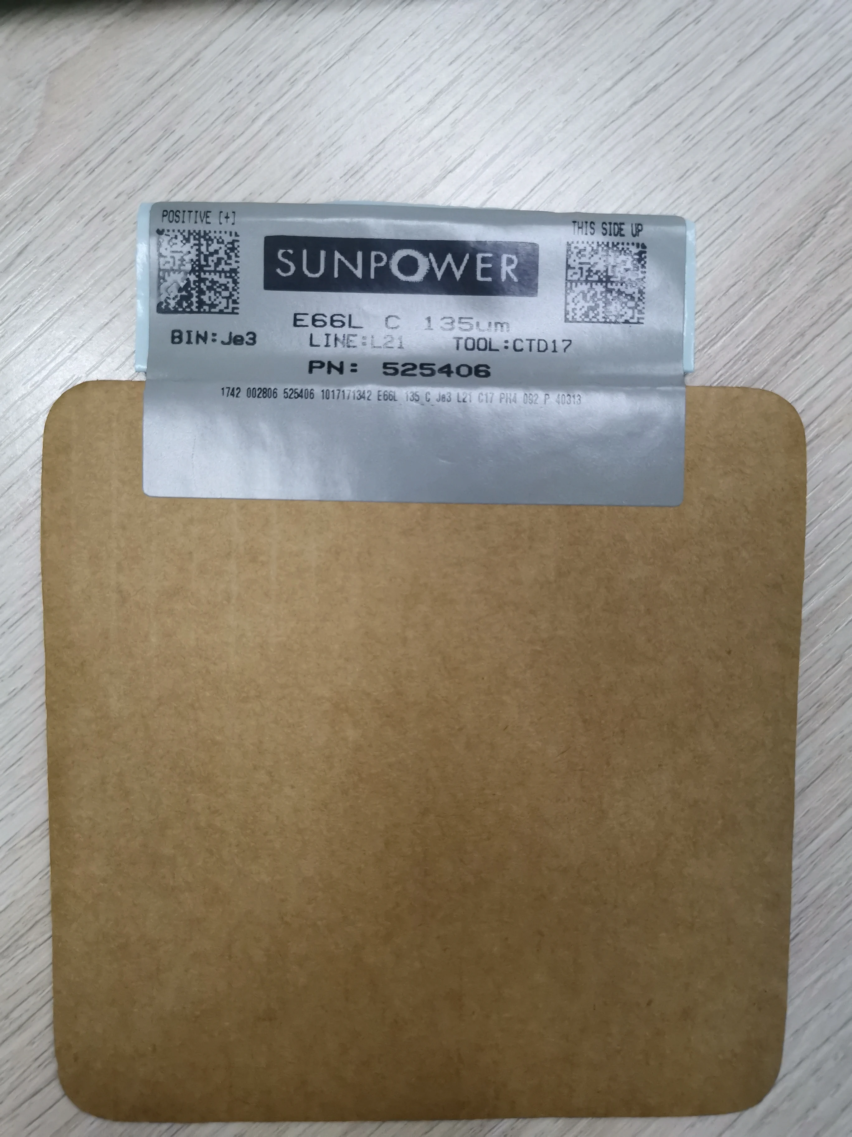 High Efficiency Sunpower Maxeon C60 Solar Cell - 22.6%