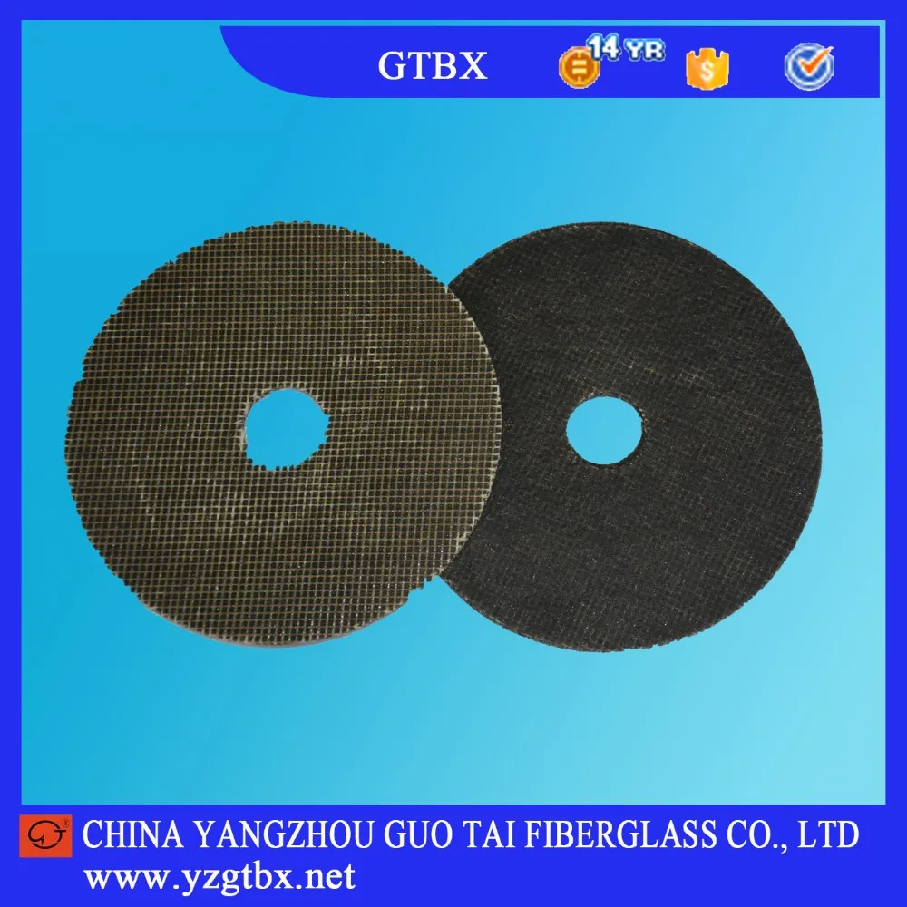 Fiberglass Reinforced Mesh Discs Backed With Black Paper For Grinding ...