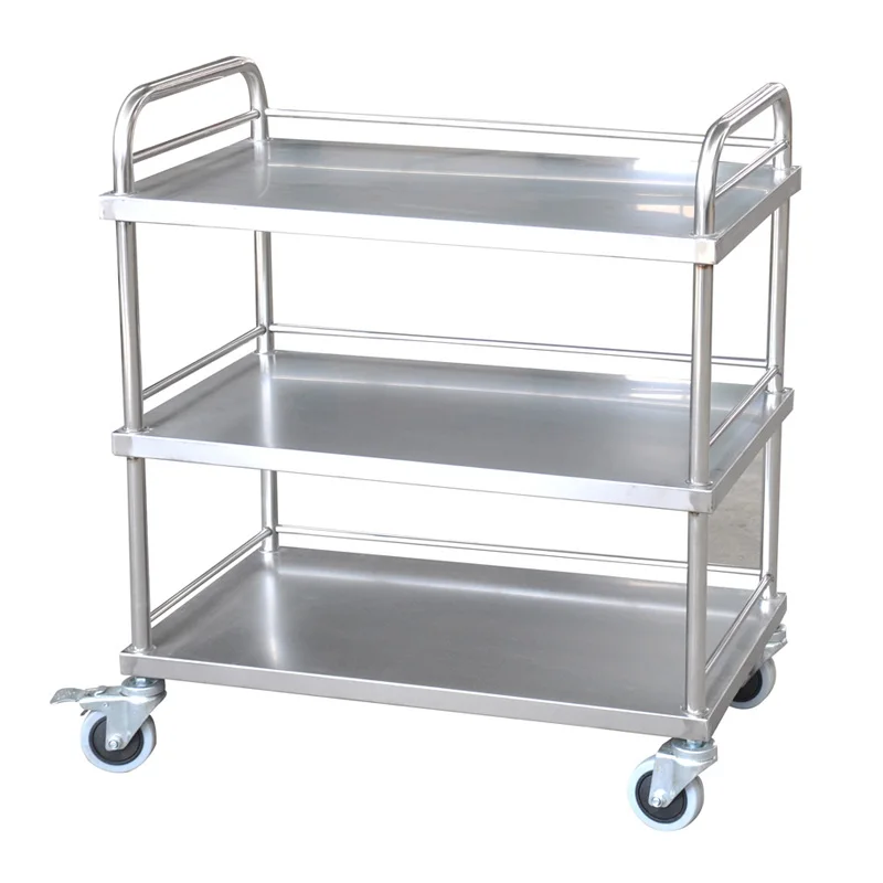 Medical 3 Tier Stainless Steel Surgical Instrument Trolley - Buy ...