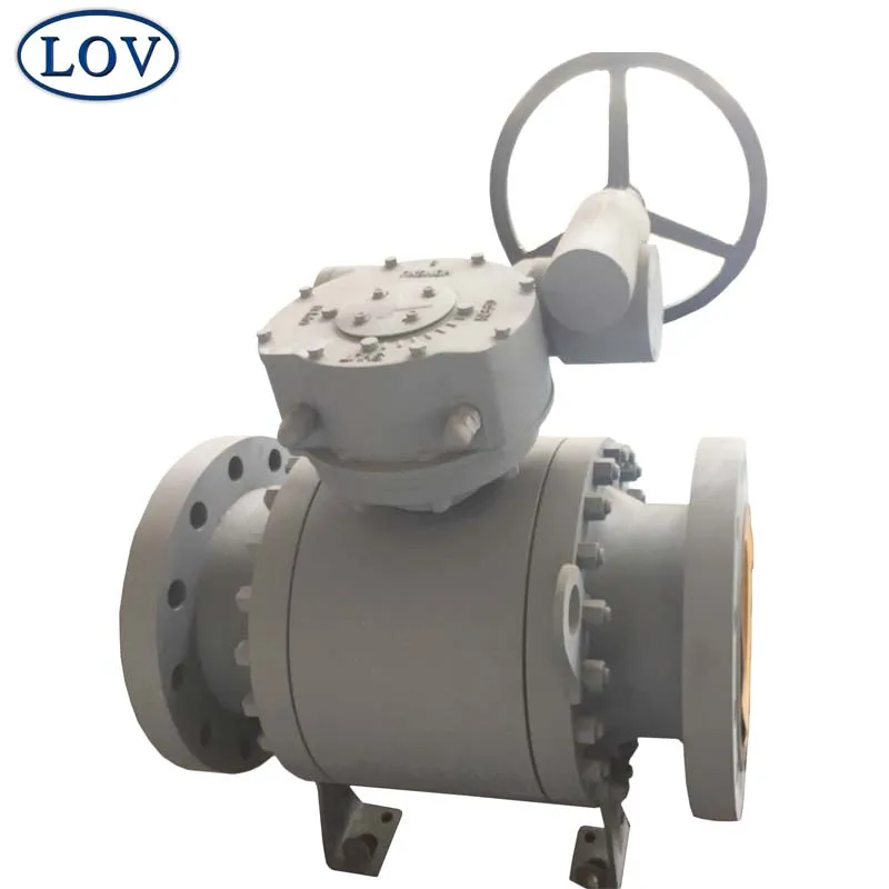 10 Inch Double Flange Three Pieces Wcb Trunnion Handwheel Operated Ball ...