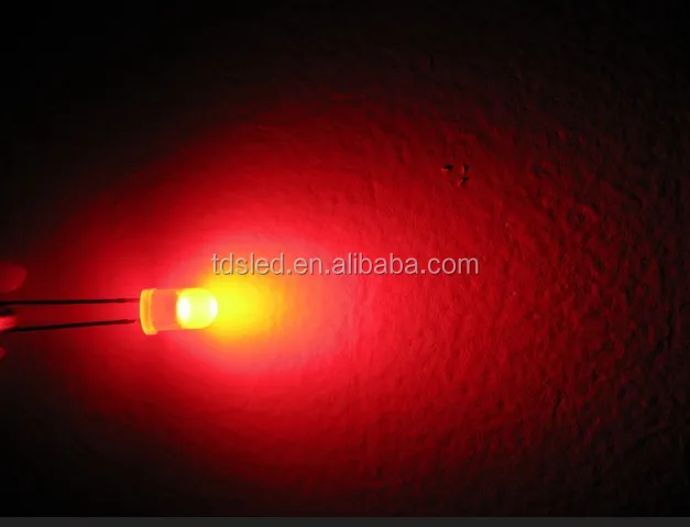 45 / 60 Degree 620nm - 630nm Red Color 5mm Round Led 3000mcd - 4000mcd ...