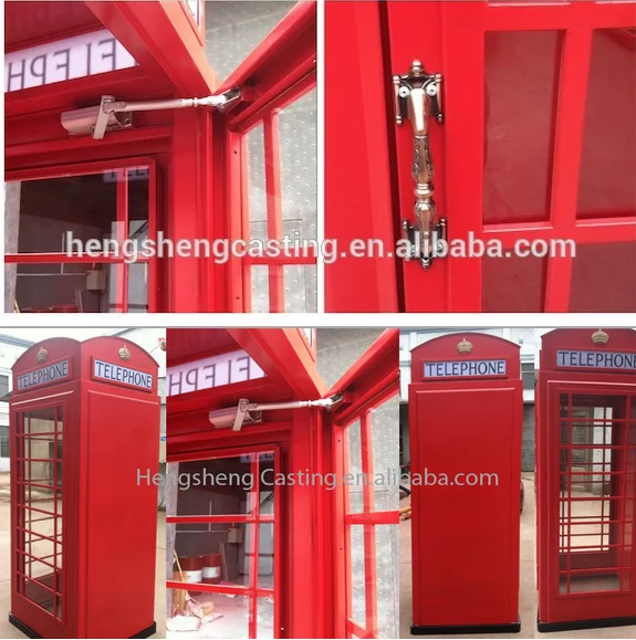 Durable Cast Iron Telephone Booths - Classic Red Call Boxes
