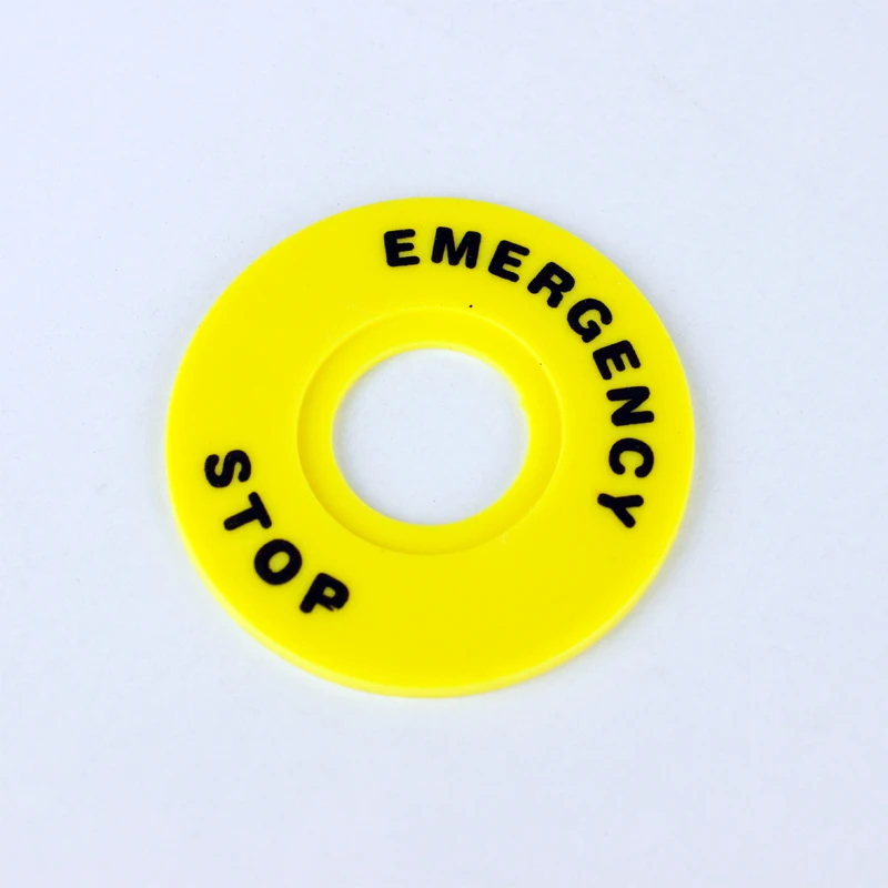 Diameter22mm Yellow Emergency Warning Ring Emergency Stop Button ...