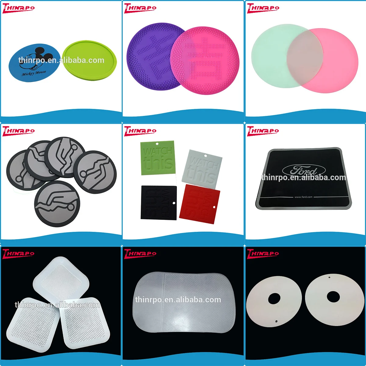 Wholesale Silicone Cup Holder Round Silicone Table Mat Hot Pad Silicone ...