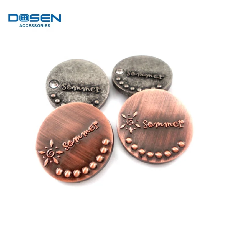 Rose Gold Metal Decorative Snap Button Embossed Logo Fasteners Snap ...