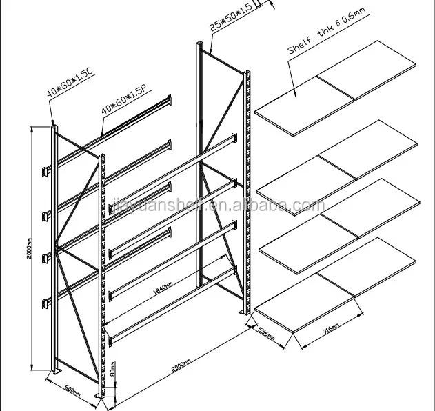 Warehouse Medium Duty Racking And Shelving System - Buy Warehouse ...