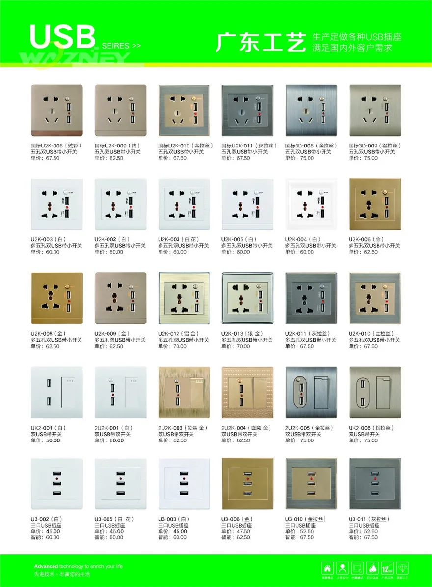 Universal Usb Wall Socket Ac 110-250v Us Uk Eu Au Wall Socket 2 Port 5 ...