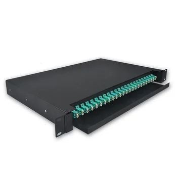 Ftth Odf 24 Ports 48 Core Om3 Lc Upc 1u Fiber Optical Drawer Patch ...
