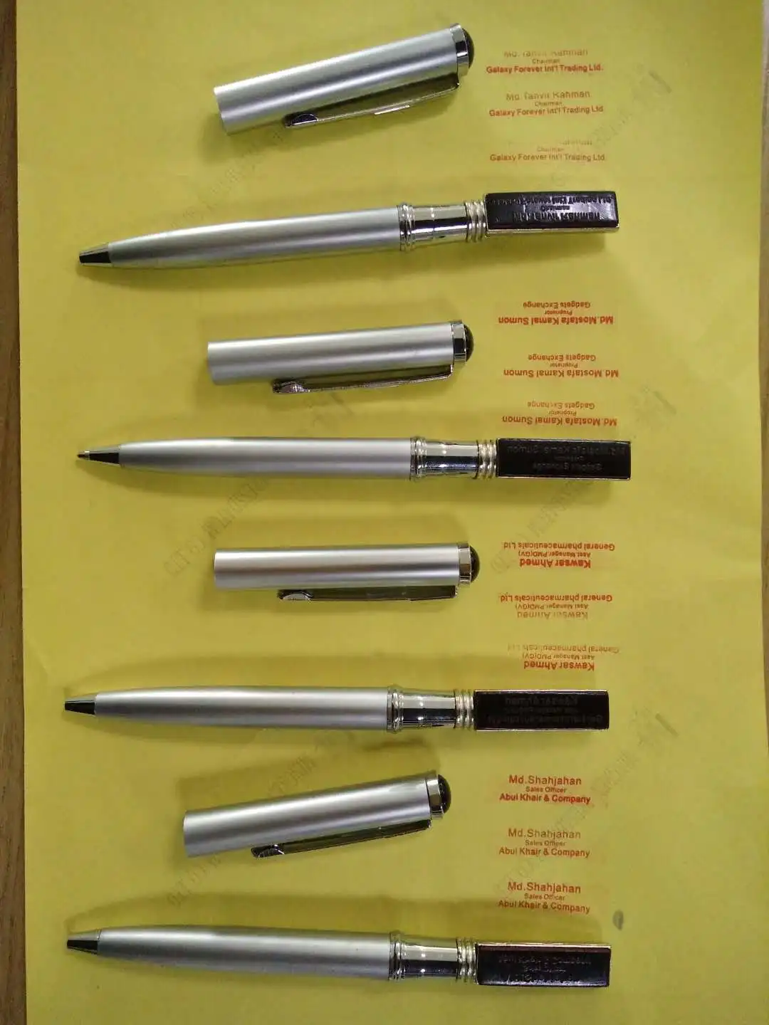 Office Stylo OEM Personalized Self-Inking Name Stamping Pens