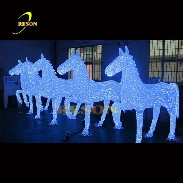 Garden Decoration 3d Horse Sculpture Led Motif Christmas Lights - Buy ...