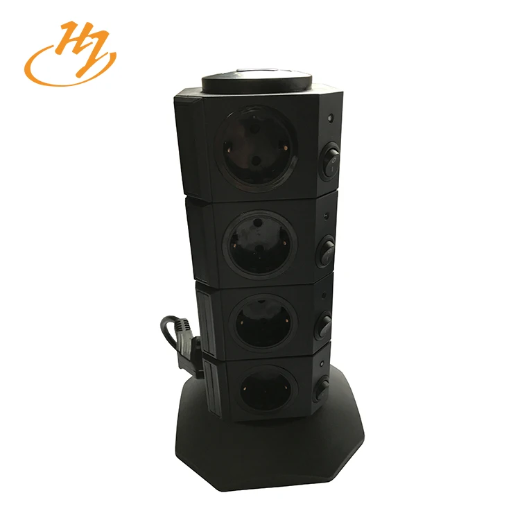 Huijun Brand New Products Black Vertical Tower Socket 1.8m/2m/3m - Buy ...