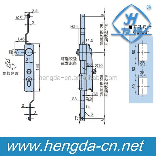 Industrial Cabinets - Secure with Cam Locking Panel Rod Control Lock