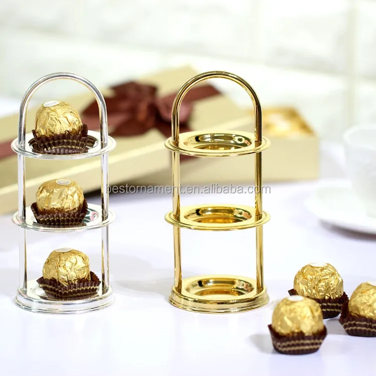 Mini 3 Layer Metal Cake Plate for Macaron or Chocolate