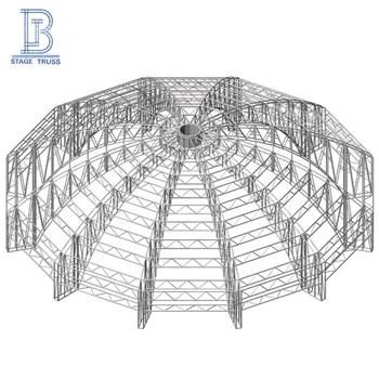 Circular Dome Truss Curved Aluminum Roof Truss System Decorative Round ...