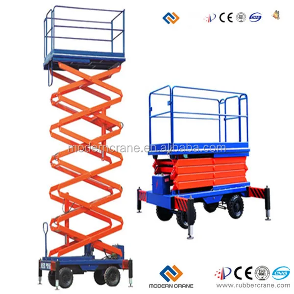 Small Mobile Hydraulic Pallet Elevating Motorized Scissor Lifting ...