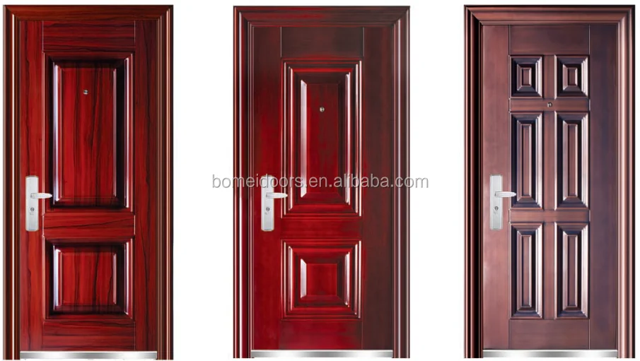 Bomei Factory Exterior Security Steel Double-layer Door With Steel ...