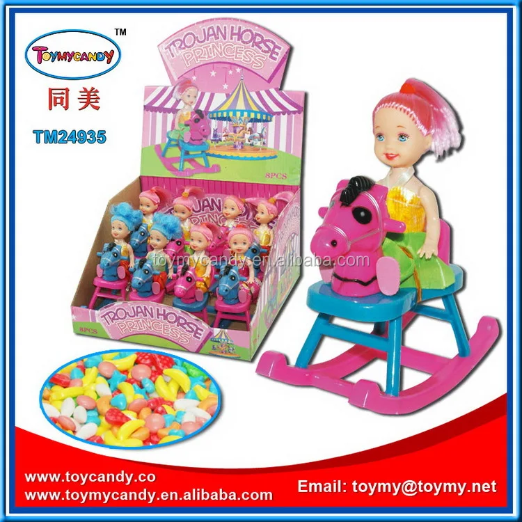 Hot Selling Princess Trojan House Toy With Candy Rubber Toy Trojan ...
