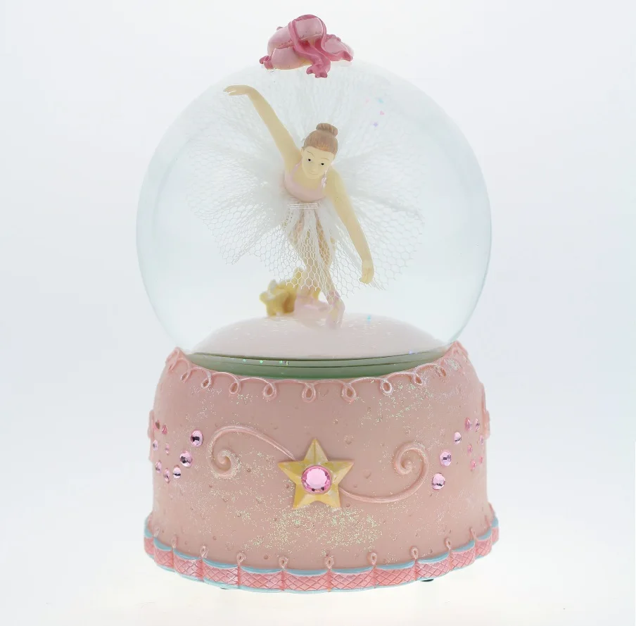 Christmas Polyresin Snowball Ballerina Music Box Sm 001 - Buy Ballerina ...