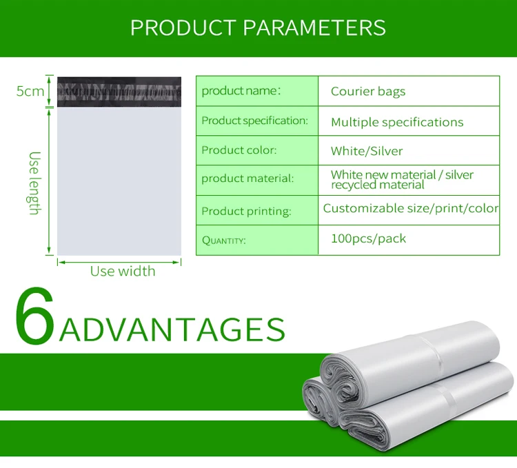 Custom Plastic Courier Bag with Pouch - Fedex Express Bag