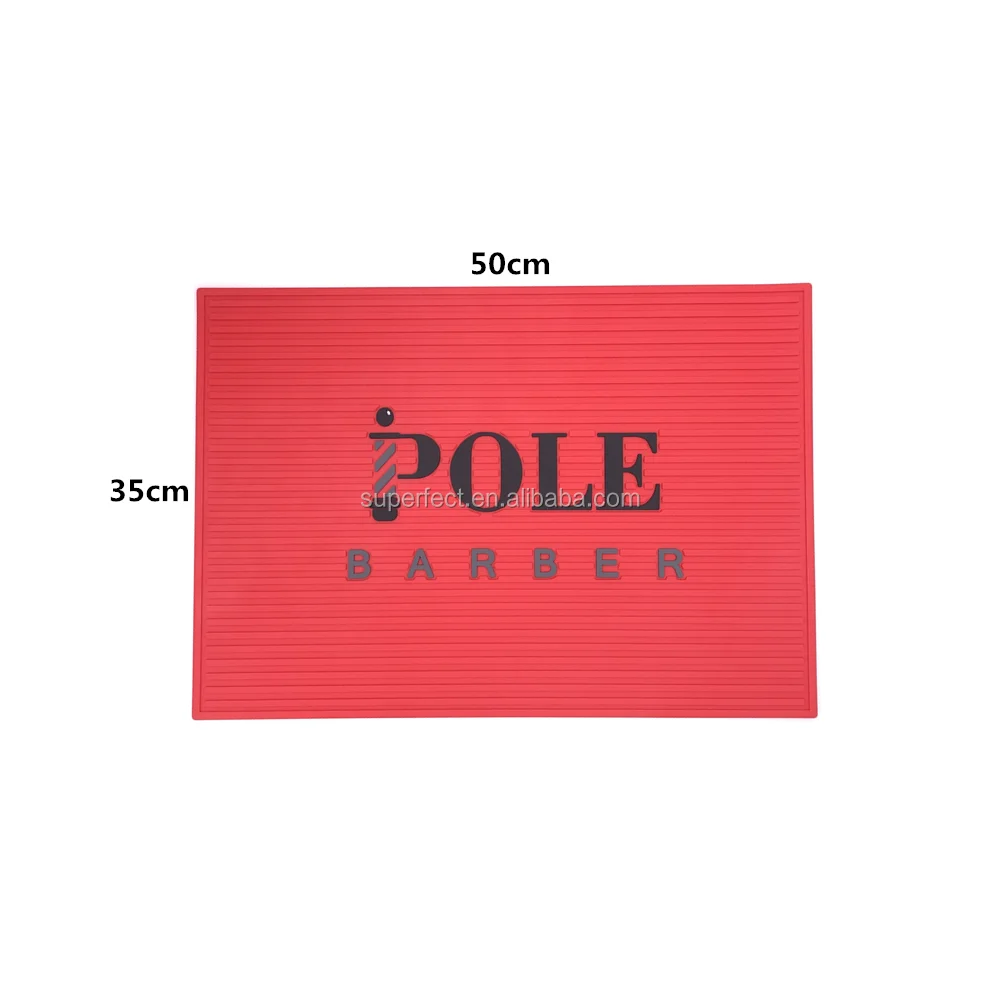 Custom Design Barber Shop Station Anti-slip Rubber Beauty Salon Barber ...