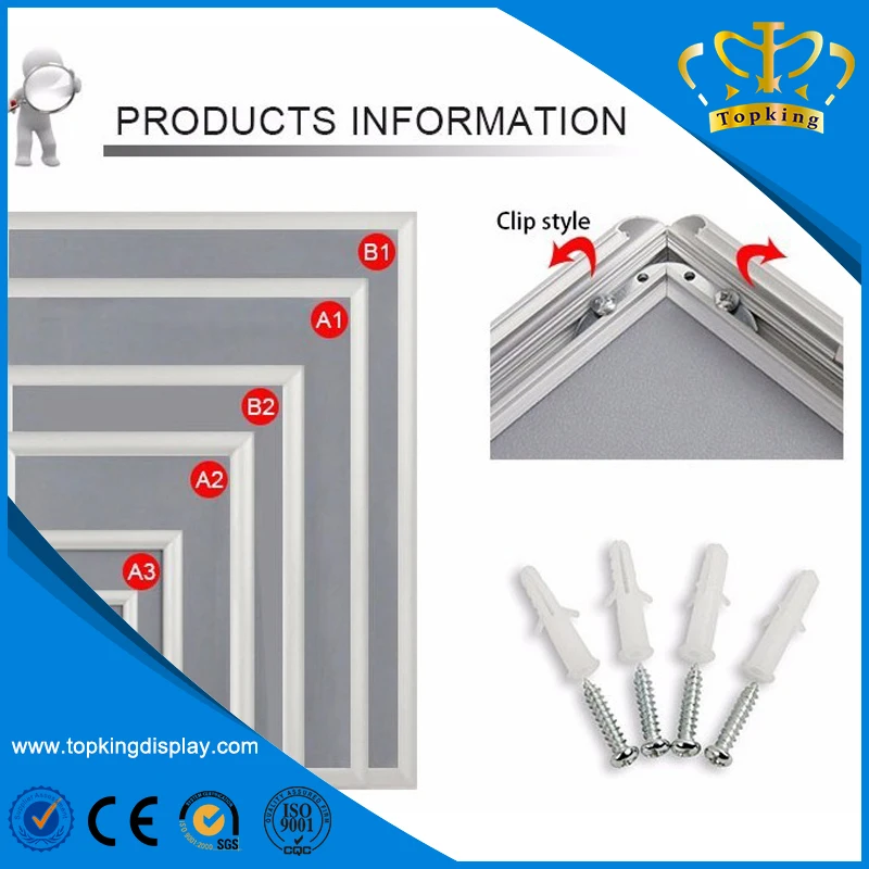 Aluminum Silver Snap Frame - Buy Aluminum Extrusion Snap Frame,Eco-friendly Silver Snap Fram ...