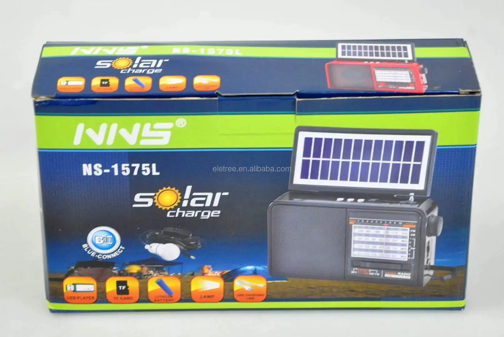 Multifunction 8 Band Emergency Portable Solar Radio with LED Light