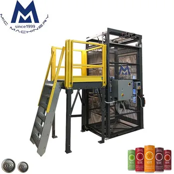 High Efficiency Full Automatic Empty Beer Can Depalletizer / Glass Bottle Palletizer Machine ...