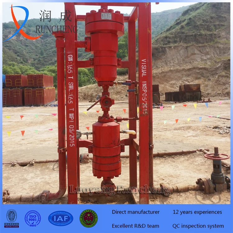 High Pressure Gas Field Cyclonic Wellhead Drilling Rig Desander Sand ...
