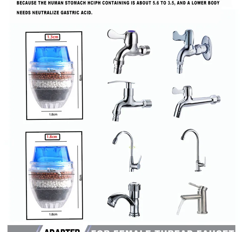 Portable Mini Water Filter,Kitchen Use Tap Water Filter Faucet Water ...