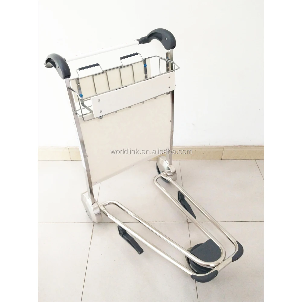 Airport Aluminum Hand Brake Luggage Trolley Cart Aircraft Trolleys
