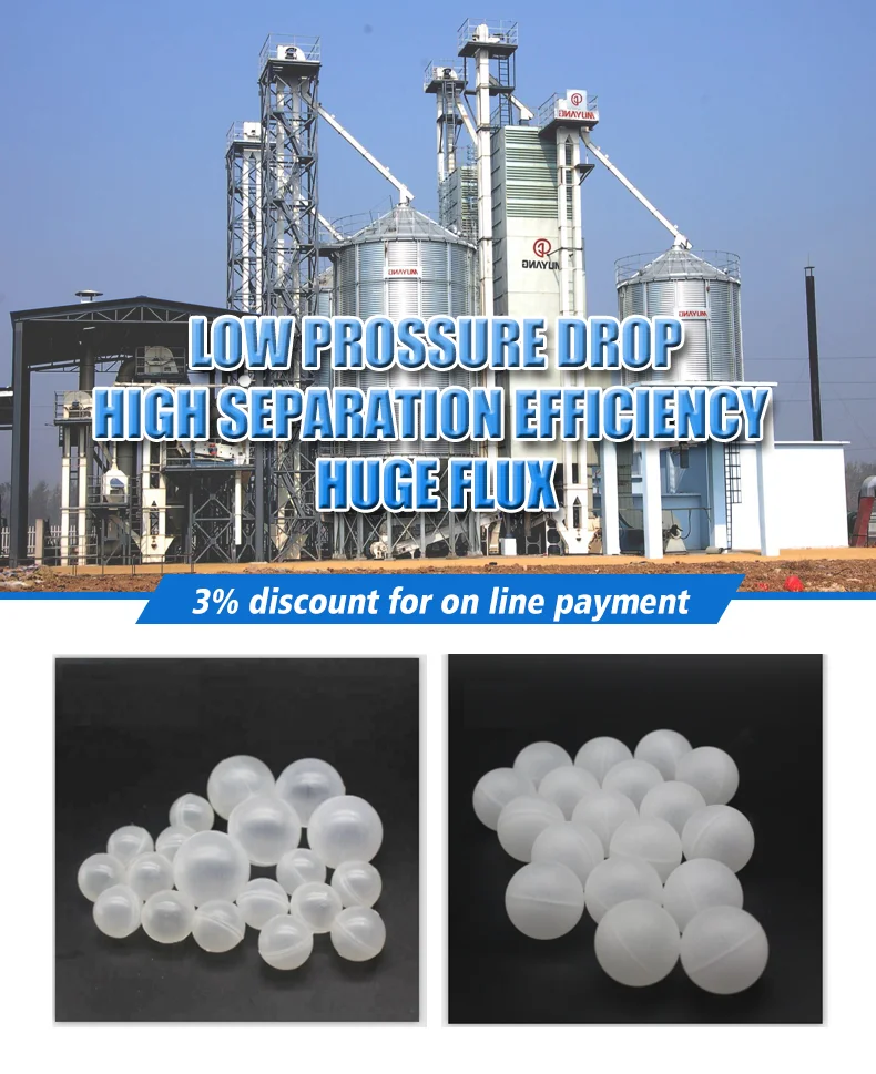 Eco-friendly Hard Hollow Demister Balls for Acid Mist Suppression
