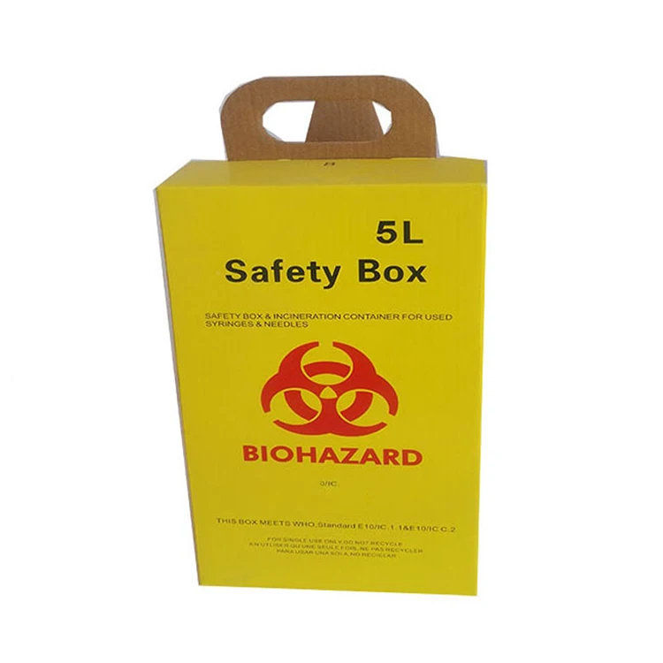 5l Safety Medical Paper Cardboard Sharps Container Box - Buy Medical ...
