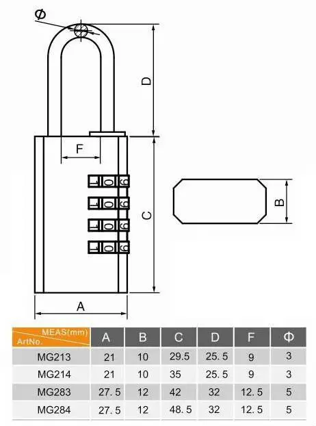 Solid Brass Combination Number Pad Lock - Buy Number Pad Lock ...