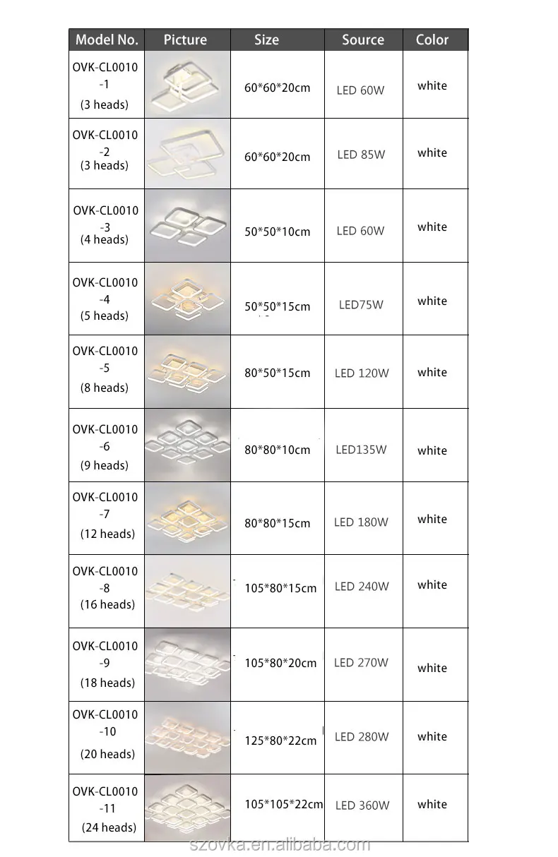 Decorative Living Room Ceiling Light Square Led Ceiling Lamp Fancy ...