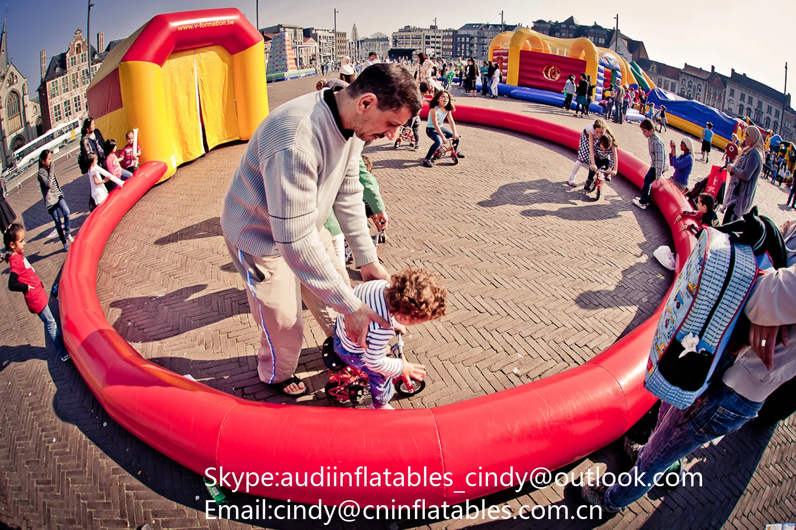 Round Shaped Inflatable Bike Race Track - GZAD Arena