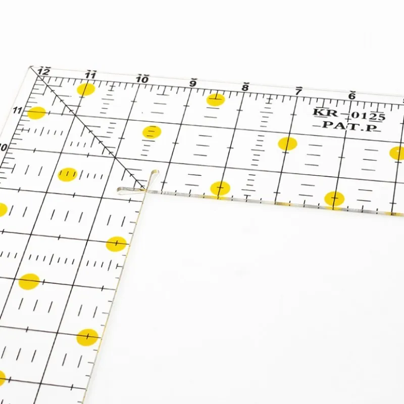 Clear Acrylic Square Patchwork Sewing Design Rulers Straight Plastic ...