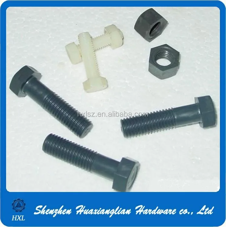 Perno Y Tuerca De Plástico De China,Cabeza Hexagonal,Color Blanco Y Negro - Buy Perno De ...