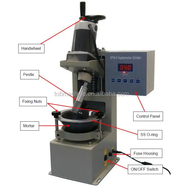 Lab Automatic Desktop Powder Grinder Grinding Machine With Agate Mortar ...