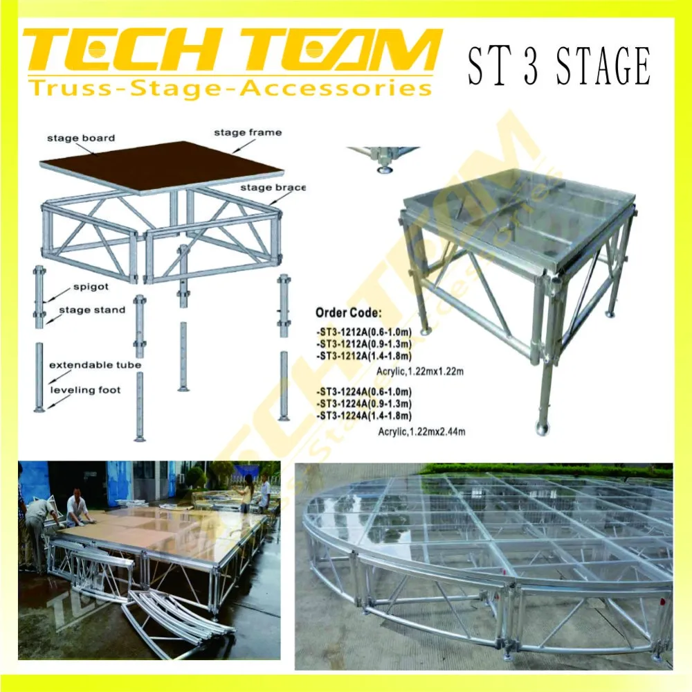 Movable 4x4ft Aluminum Swimming Pool Stage Platform - Buy Swimming Pool ...
